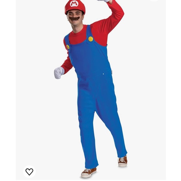 Nintendo | Other | Adult Super Mario Costume Hat And Jumpsuit Xxl ...